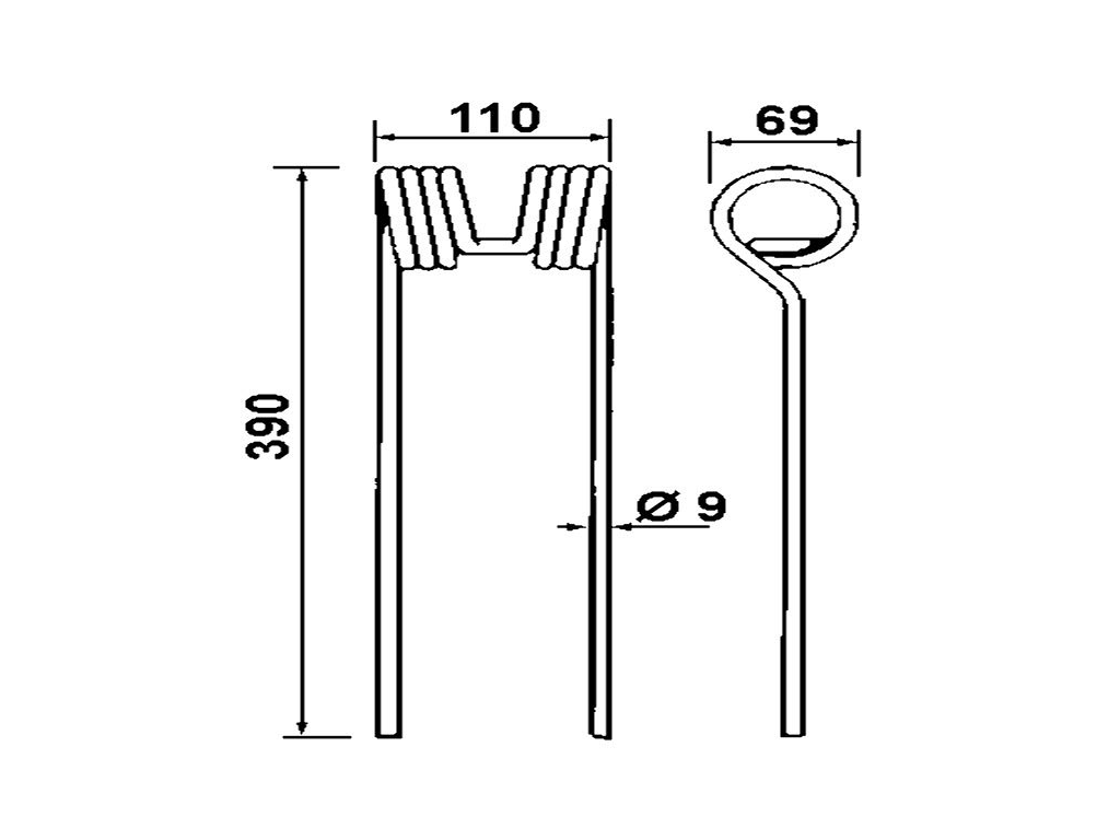 Dents pour faneuse KUHN 57609000 origine