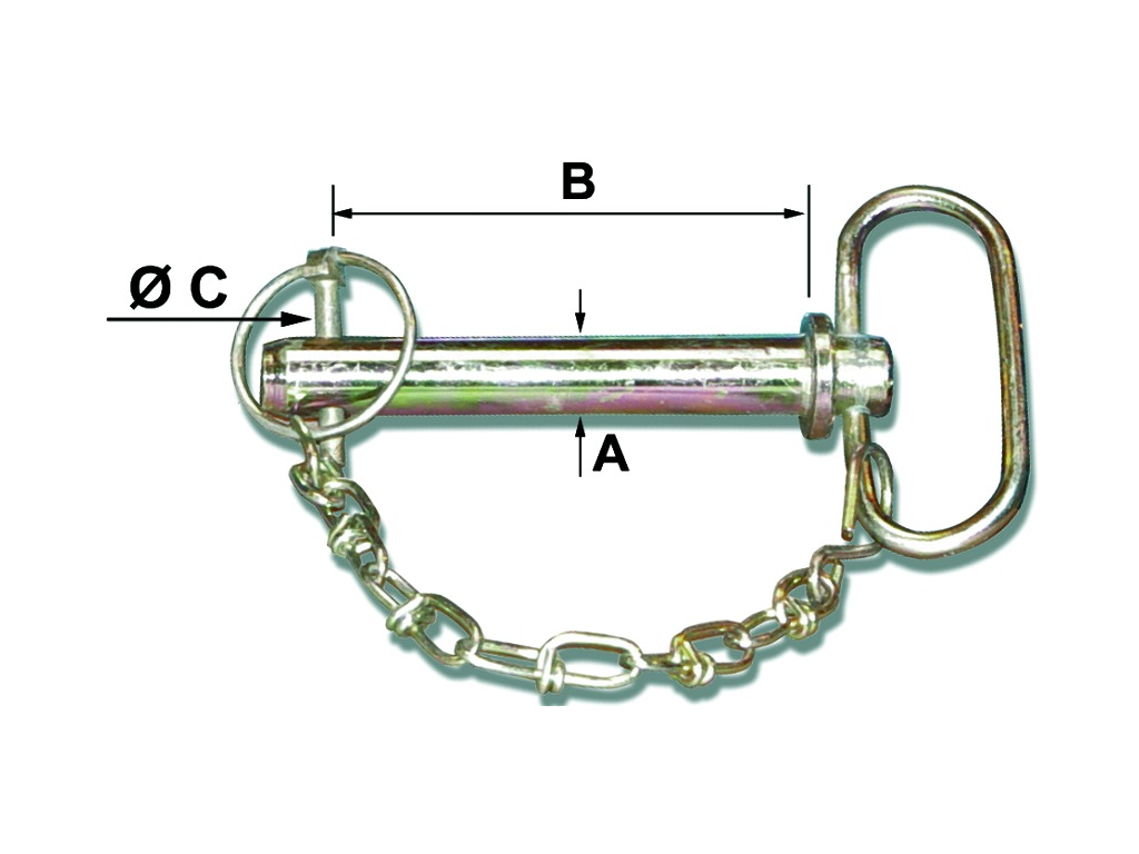 Bolzen mit Griff Durchm.22 Länge 125