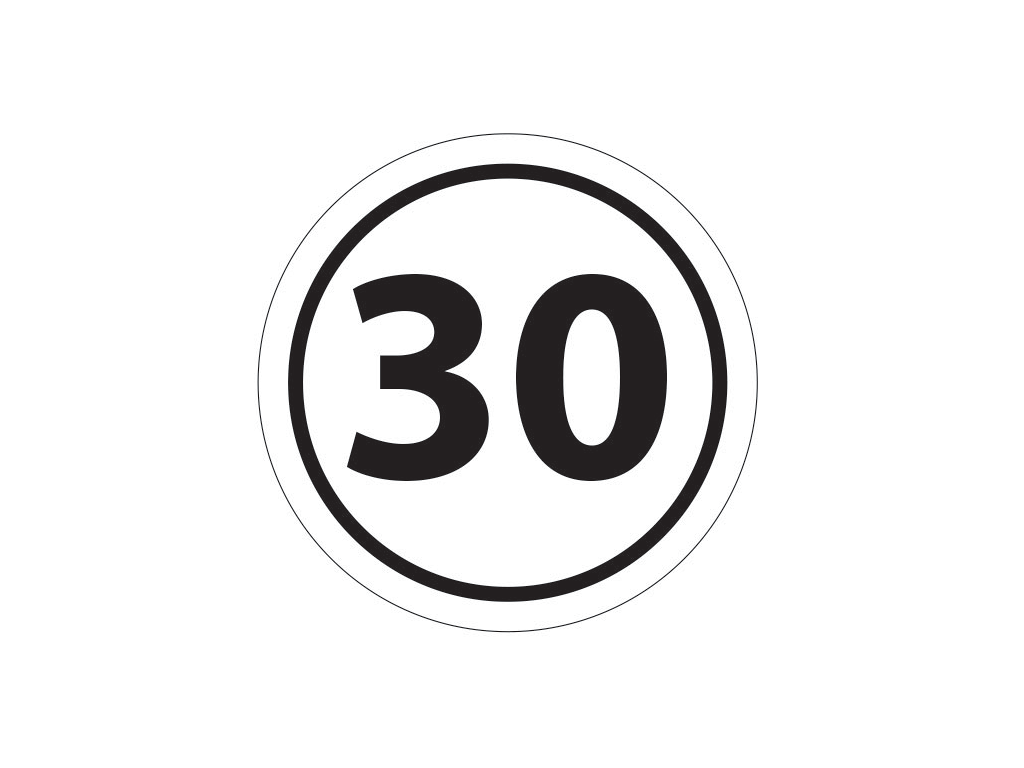 Autocollant 30 KMPH adaptable | Agriconomie