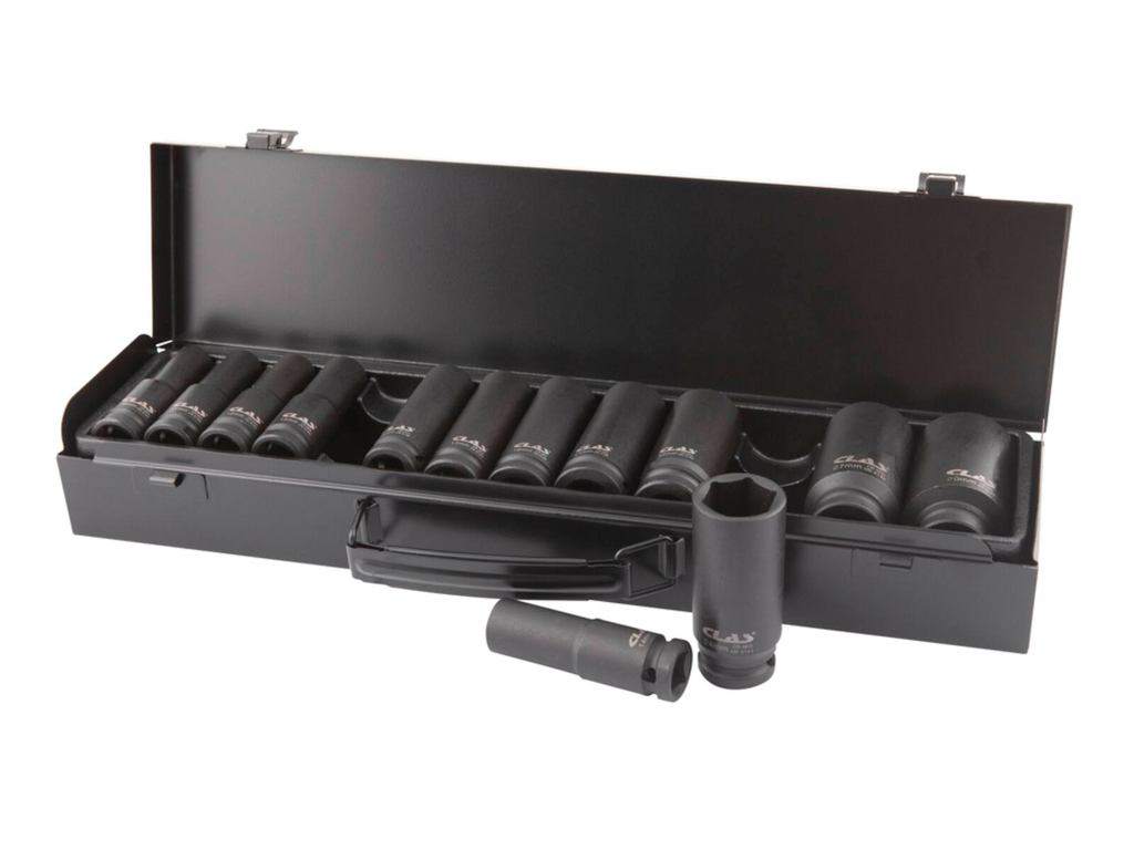 Coffret 13 douilles choc 6 pans 10-30 mm 1/2" - CLAS | Agriconomie