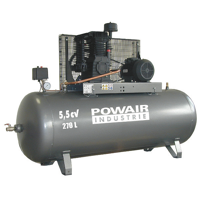 Compresseur 5,5 CV 270 L 35 m3 tri industrie bi-étage