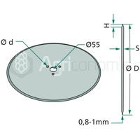 Cuchilla circular para arado lisa todas las marcas 350 mm 31-335080 ...