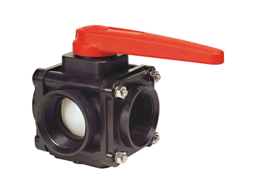 Vanne manuelle 3 voies horizontal 3" femelle - ARAG