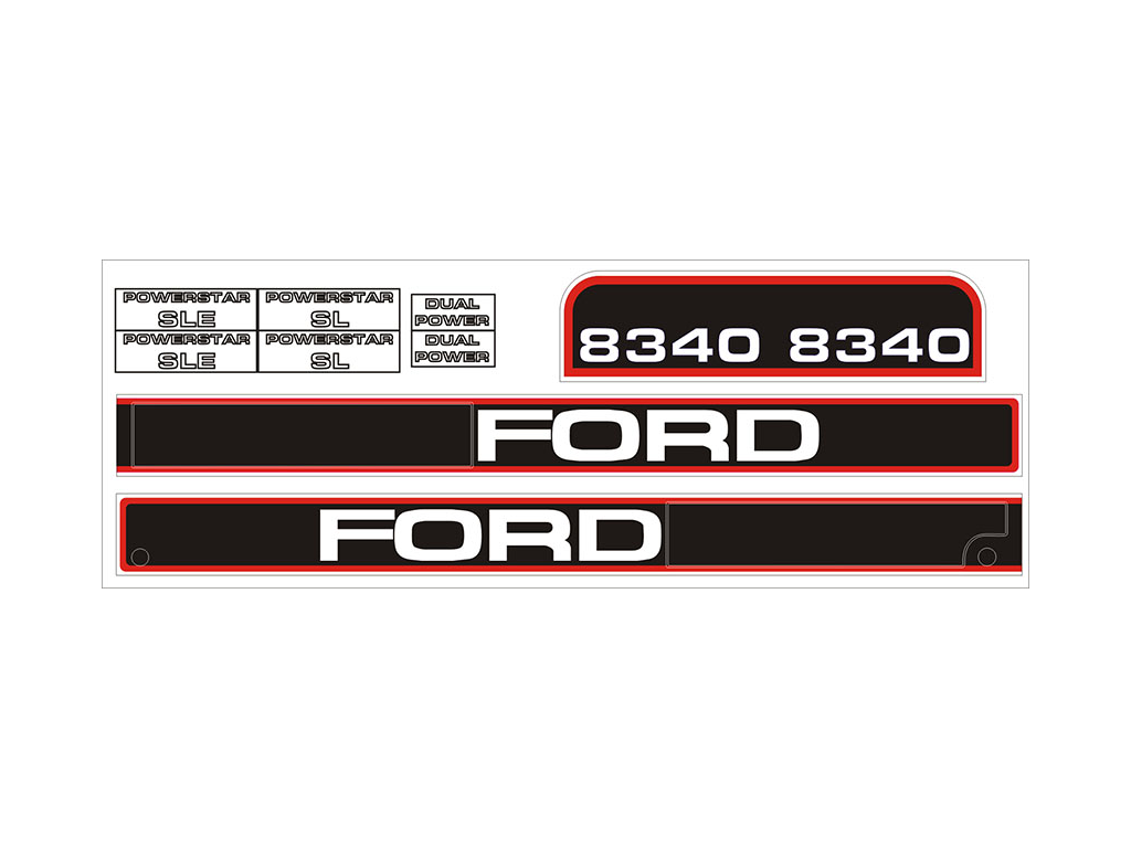 Kit d'autocollants pour tracteur FORD 82008798 adaptable