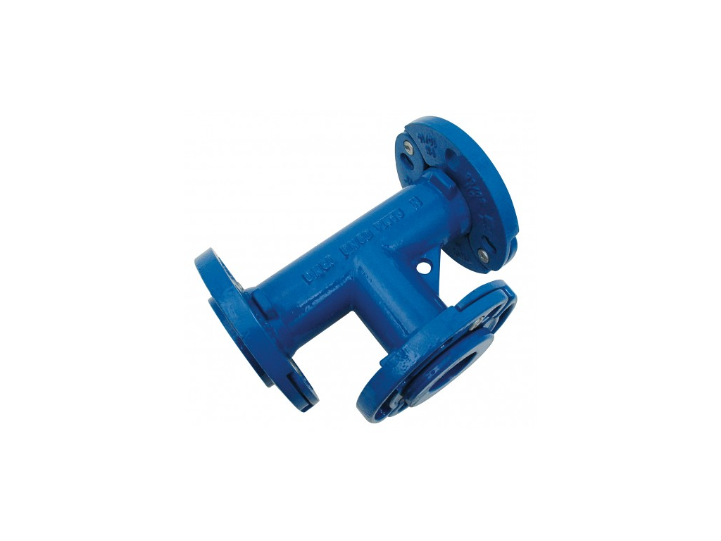 Té en fonte peinte à bride DN 100 / 100 / 100