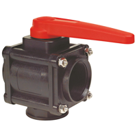 Vanne manuelle 3 voies verticales sphère plastique - ARAG