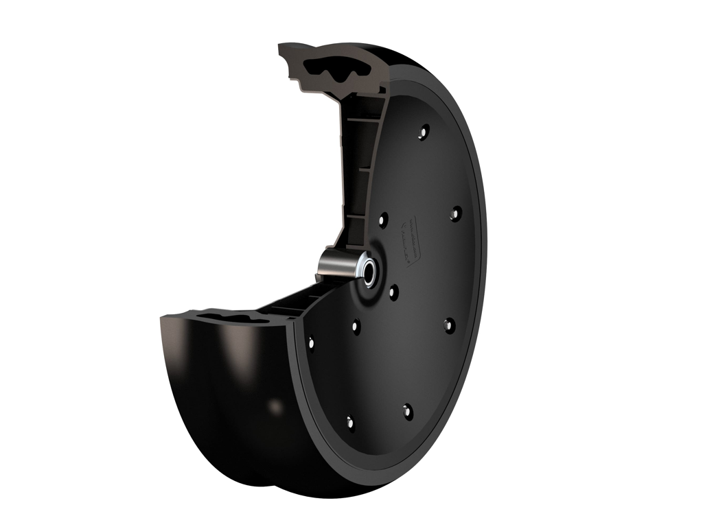 Roue de jauge 400 x 115 mm pour semoir MONOSEM 65003098 origine