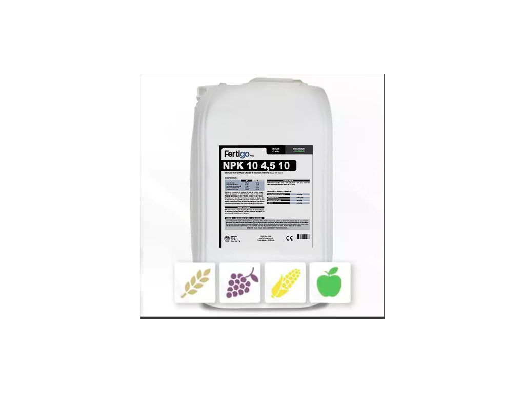NPK 10-4.5-10 + Algues - Viticulture & Maraîchage | Fertigo Pro