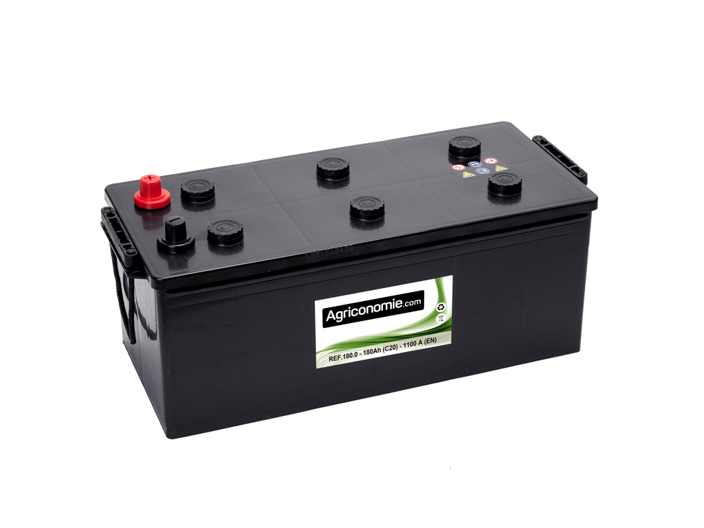 Batterie AGRICONOMIE 12 V - 180 Ah - P+ à gauche