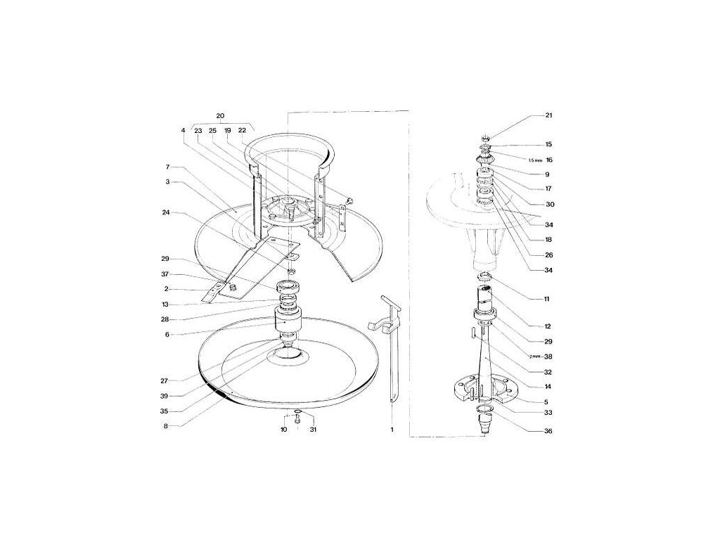 Moyeu faucheuse PZ CM 165 ou CM 166 VGGT60 adaptable