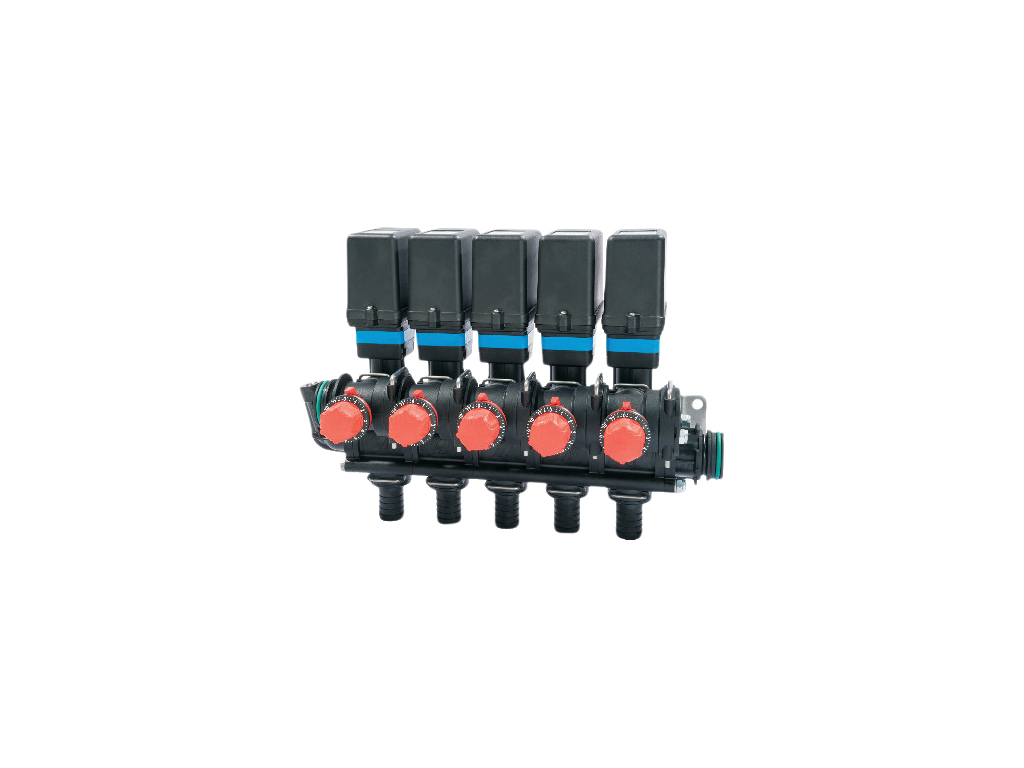 Bloc de 4 vannes électriques - 3 voies 45 mm ARAG | Agriconomie