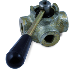 Robinet à boisseau cylindrique 3 voies 3/4 120L/min | Agriconomie