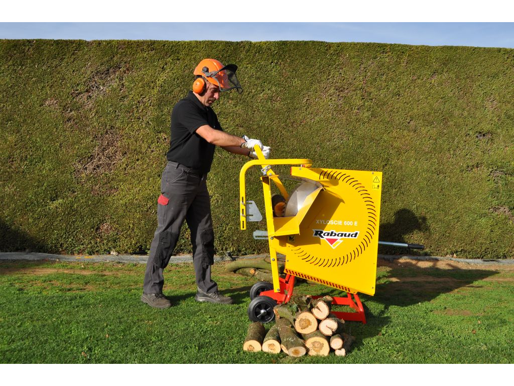 Scie circulaire entraînement par moteur électrique triphasé - RABAUD