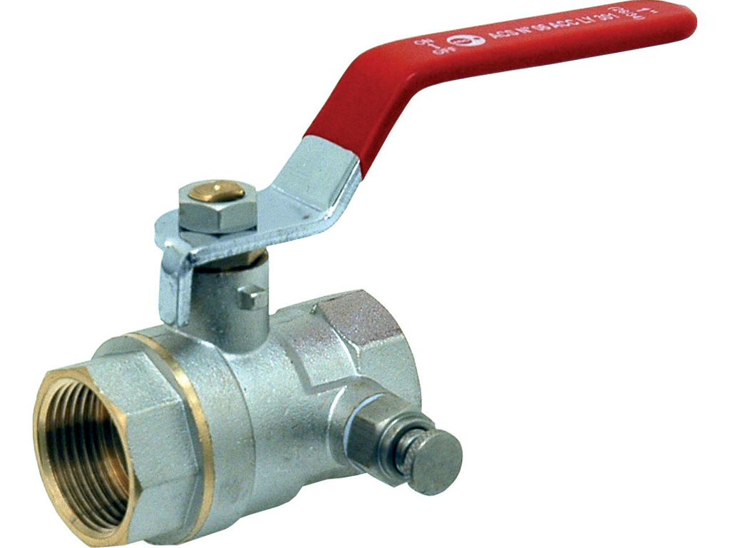 Vanne manuelle laiton nickelé taraudée femelle avec purgeur 1"1/2 ...