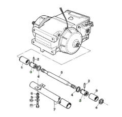 Accouplement cannelé d'arbre d'entrainement pour moissonneuse JOHN ...