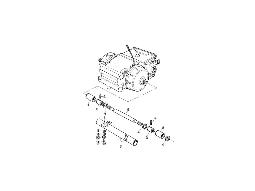 Acoplamiento de eje de transmisión estriado para cosechadora JOHN DEERE ...