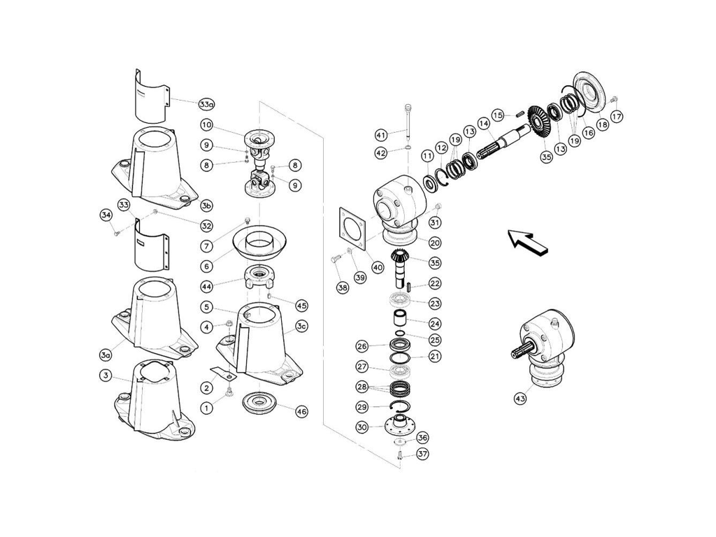 Engranaje cónico para segadora de discos KUHN 56608910 original